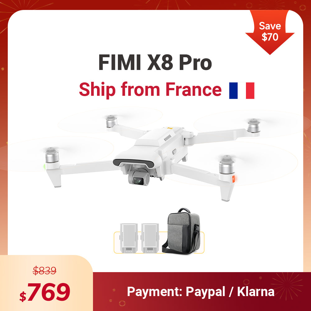 FIMI X8 Pro Camera Drone Fly More Combo 3-axis Gimbal 15km Transmissio ...