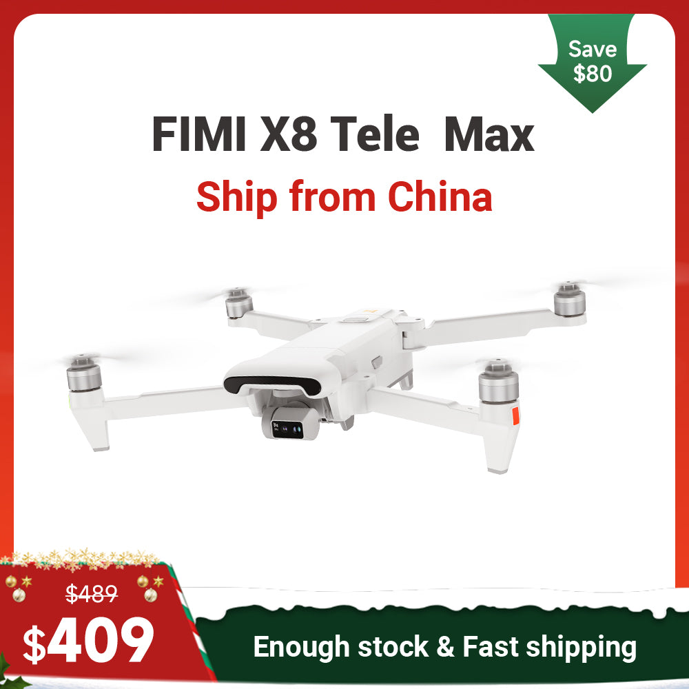 FIMI X8 Tele Max Camera Drone - 4K/60fps Video Dual Cameras 3-Axis AI ...